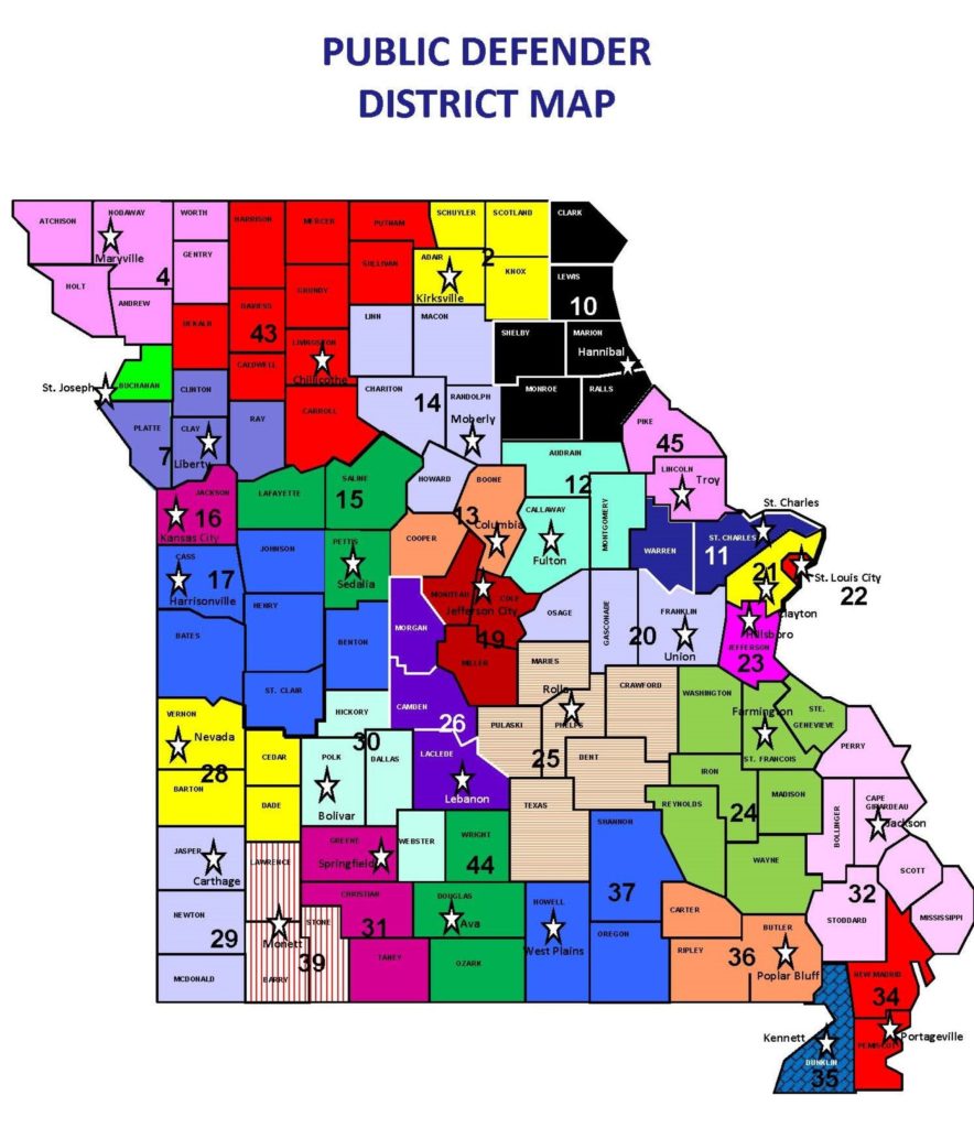 Map of Districts | Missouri State Public Defender