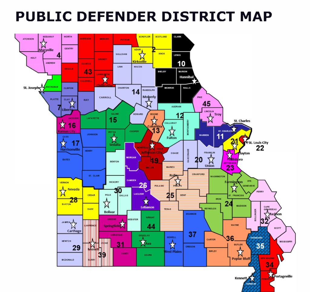 Map of Districts | Missouri State Public Defender